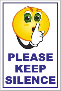Masstone Please Keep Silence Sign board 8 inch x 12 inch Emergency Sign ...