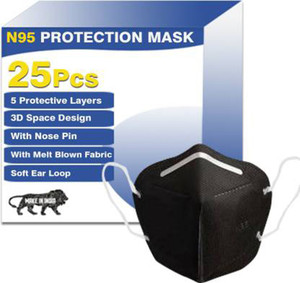 KATHIYAWAD SHOPPING N95 Black 5 Layer Reusable Anti - Pollution , Anti ...