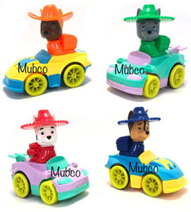 Mubco 4 Cartoon Series Pup Theme Car Set Push and Go. - 4 Cartoon ...