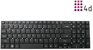 4D Acer Aspire-V3-571 Wireless Standard Laptop Keyboard Compatible with ...