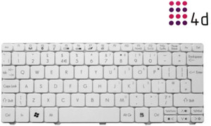 4D Acer Aspire-One-532H - White Wireless Laptop Keyboard - 4D ...