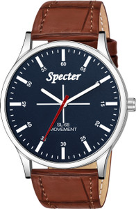 specter New Arrival Navy Blue Dial Brown Strap Water Rasistance Analog ...