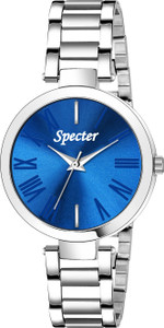 specter Luxury Looking Blue Round Dial Bracelet Design Silver Chain ...