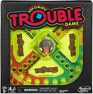 HASBRO GAMING Trouble Neon Pop Board Game for Kids Ages 5 and Up Party ...