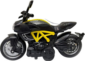 QOLARIS Die-Cast Model Racing Bike with Light & Sound, Pull Along Bike ...