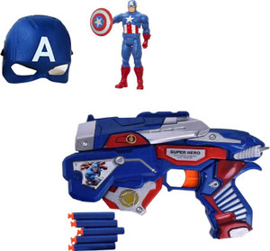 MANA BAZAAR AVENGERS SOFT BULLET BLASTER GUN/SUPER HERO GUN AND MASK ...
