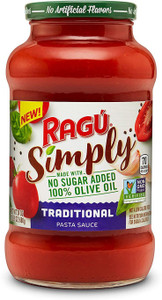 Ragu Simply No Sugar Added |Traditional Pasta (Product of USA) Sauce ...