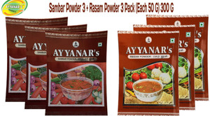 Ayyanar's Sambar Powder + Rasam Powder Combo Pack of each 50g (300 G ...