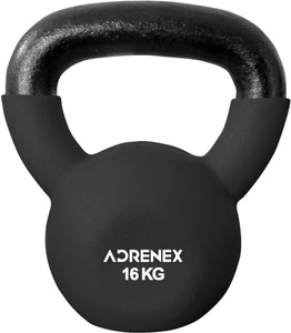 Adrenex by Flipkart 16 kg CAST IRON NEOPRENE COATED kettlebell Black ...