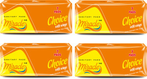 miracle Choice 240 mm Straight Napkins with Wings - 7 pcs,Pack of 4 ...