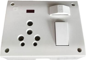 Zodias 1Nos Switch, 1Nos Socket White Heavy Duty PVC Extension Board ...