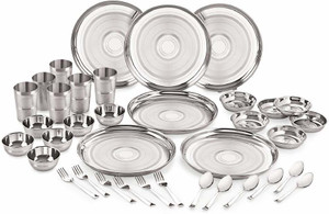 NEELAM Pack of 36 Stainless Steel Diamond Touch Dinner Set Dinner Set ...