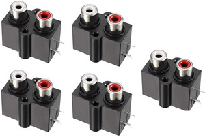 ERHIndia PCB Panel Mount 2 RCA Socket Female Jack Audio Video AV ...