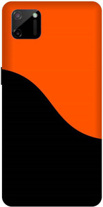 SAVETREE Back Cover for Realme C11,RMX2185 Black And Oreng Theam Back ...