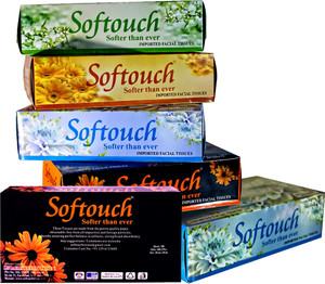 Softouch Ultra Soft White 2 Ply Face Tissue, Facial Tissues, paper ...
