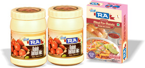 RA MASALE RA Gulab Jamun mix 200g X 2 + RA Misal Pav Masala 50g Combo ...