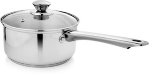 Vinayak Stainless Steel Saucepan with Glass lid, Capsule bottom ...