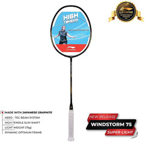 LI-NING Windstorm 75 Superlight Unstrung Professional Badminton Racquet ...