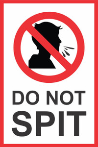 Ab Sab 22.86 cm Self Adhesive Do Not Spit Self Adhesive Sticker Price ...