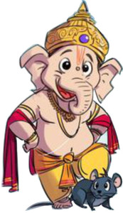 Sahaj Décor 36 cm Ganesha Fun With Mouse Magnetic Sticker Price in ...