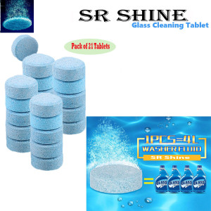 S R SHINE 21 TABLETS SHINE GLASS CLEANER CONCENTRATE TABLET PACK Tablet ...