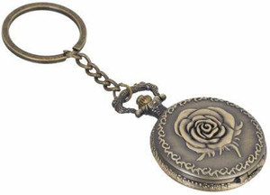 V E Beautiful Rose Theme Designer Vintage Clock Metallic Keychain ...