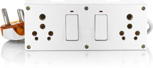 HI-PLASST white 16a pvc switch board with two 16amp switches and ...