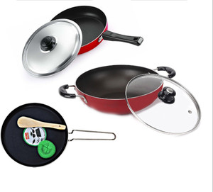 RUNNING ROSE Non-Stick Coated Cookware Set Price in India - Buy RUNNING ...