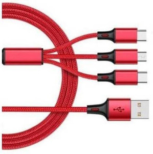 blue seed USB Type C Cable 1.5 m BBD 1.5 Meter 3-in-1 Multi Charging ...