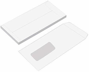 JSM Window Envelope White Cheque Size Envelope Size 9.5 * 4.5 inch | 25 ...