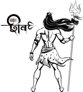 Printnet 48 cm Lord Shiva Wall Sticker for Home Self Adhesive Sticker ...