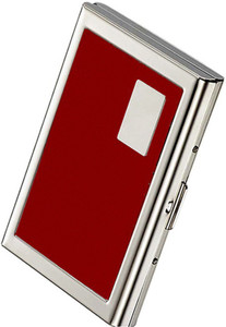 Flipkart.com | StealODeal Red Leather Piece Stainless Steel ATM/Credit ...