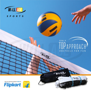 WILLAGE Volleyball Net Heavy Duty Machine Made Nylon (4 Side Tetron ...