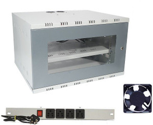 Crotomak 6U Rack - DVR/NVR/Server/Network Rack Shelf with 4-Power ...