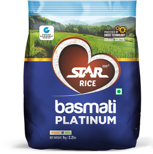 STAR 555 Basmati Platinum, 1 Kg Basmati Rice (Long Grain, Raw) Price in ...