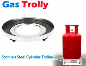 QBIC Stainless Steel Gas Cylinder Trolley with Wheels / Gas Trolley ...