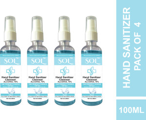 Sol Aqua Cleanser Spray - 100ml (4 X 100ml) Sanitizer Spray Pump ...