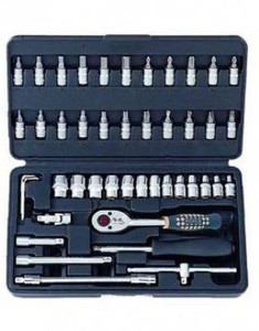 TOOLSSAI Force 1/4 Inch Socket Combination 46Pcs Set Diy Repair Tool ...
