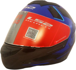 LS2 Iron Face Black Blue Motorbike Helmet - Buy LS2 Iron Face Black ...