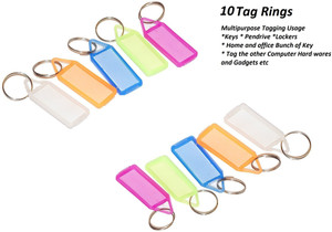 DKNBS 10 Tag Label Key Ring For Office, Hotel, Home, Workplace Pendrive ...