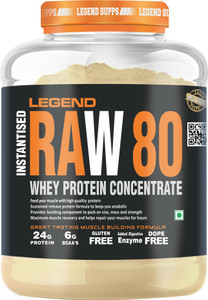 legend supps RAW 80 Whey Protein 2Kg (2000 Gm), UNFLAVORED Whey Protein ...