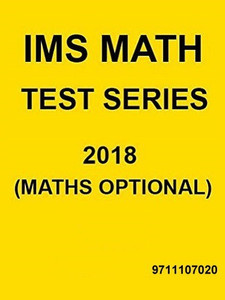 Ims Maths Test Series- (Maths Optional) 1 To 18 Tests(2018): Buy Ims ...