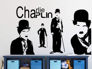 DivineDesigns 46 cm Charlie Chaplin Sticker Self Adhesive Sticker Price ...