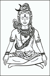 Ub Printer, Lord Shiva Poster, Shivam 61, (12x18) inches, 300 GSM, with ...