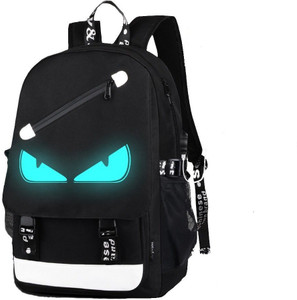 KRAPTICK Anti Theft Luminous Men's Backpack with USB Charging Port and ...