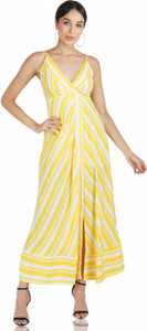 EssQue Women Maxi Yellow Full Length Dress - Buy EssQue Women Maxi ...
