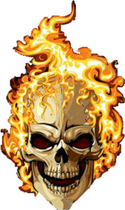 Sahaj Décor 41 cm Face Of Ghost Rider Magnetic Sticker Price in India ...