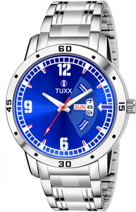 Tuxx Tuxx 1050-BLU-CH Blue Day and Date Analog Watch - For Men Blue Day ...