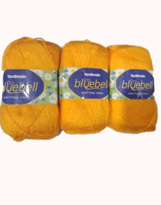 Vardhman Wool Bluebell Knitting Yarn ( Yellow , 400 g ) - Bluebell ...