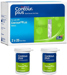 NoMed Contour Plus Test Strip 50 50 Glucometer Strips Price in India ...